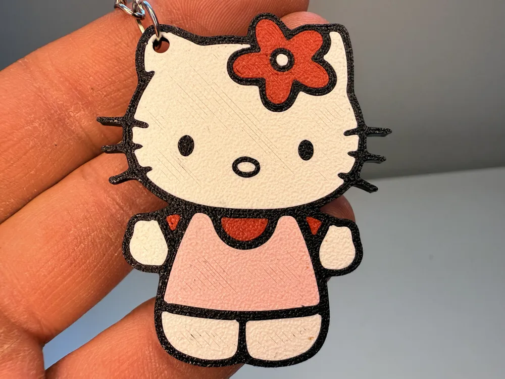 Hello Kitty keychains - Free 3D Print Model - MakerWorld