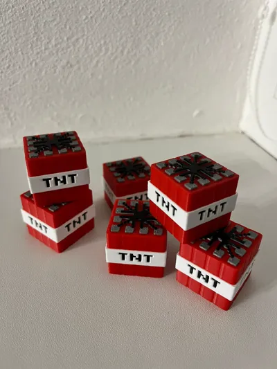 Minecraft TNT Block by 3DBURIMakerWorld: Download Free 3D Models