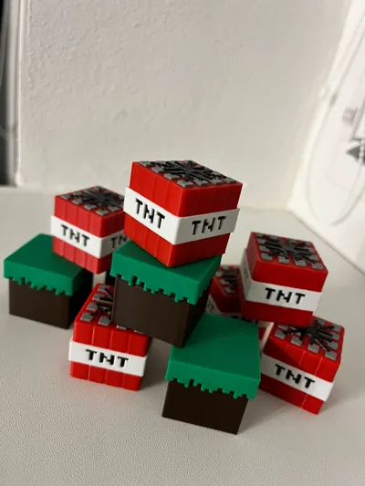 Minecraft TNT Block by 3DBURIMakerWorld: Download Free 3D Models