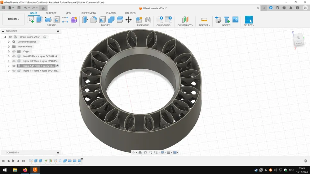 SCX24 - 1.3" Wheel Insert for XHX Pin Tires by Beni Stingray MakerWorld ...