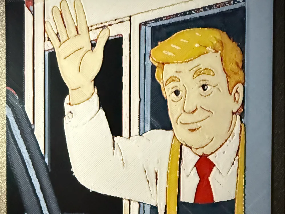 President Trump at McDonalds Anime Meme Hueforge by Viola's HueForge ...