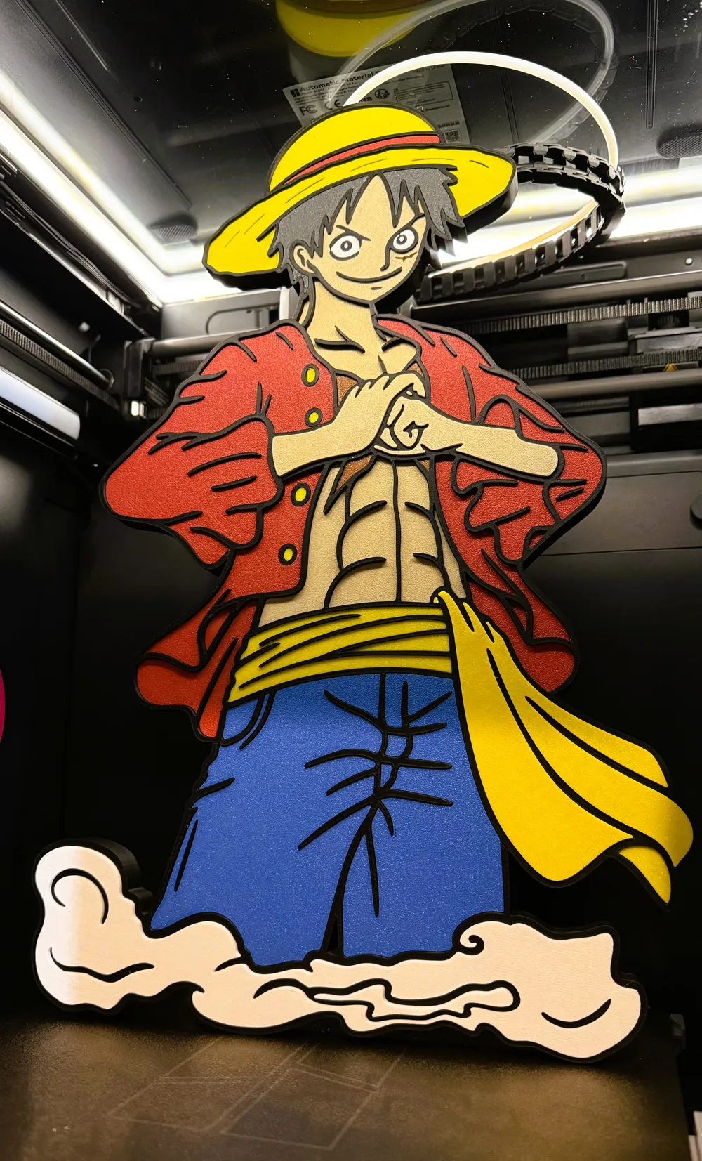Luffy One Piece (NO AMS) Wall Art - Free 3D Print Model - MakerWorld