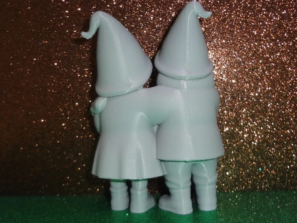 Gnomes In Love Cute Gnome Couple Holding Heart! - Free 3D Print Model ...