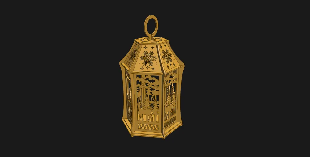Christmas lantern - Free 3D Print Model - MakerWorld
