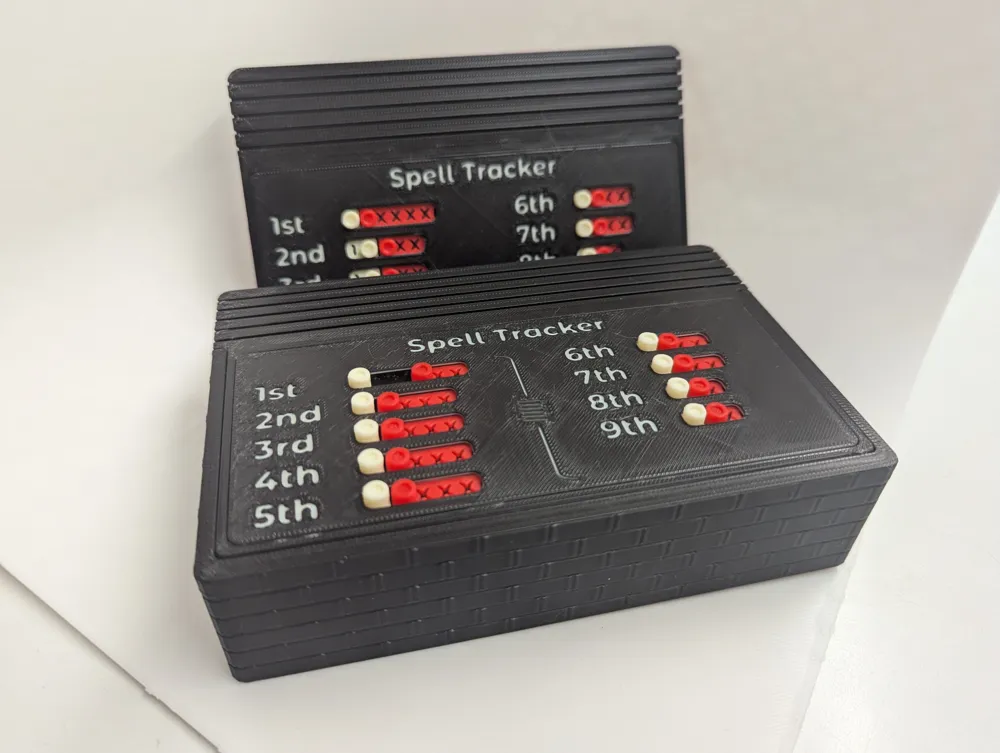 DND Spell Tracker with Card Box - Free 3D Print Model - MakerWorld