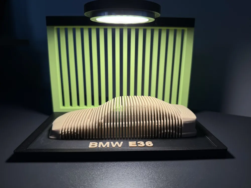 BMW 3 Series E36 - Layered Car Sculpture - Free 3D Print Model - MakerWorld