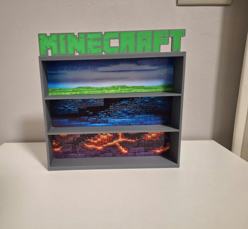 Minecraft Kinder Joy Display Shelf - Free 3D Print Model - MakerWorld