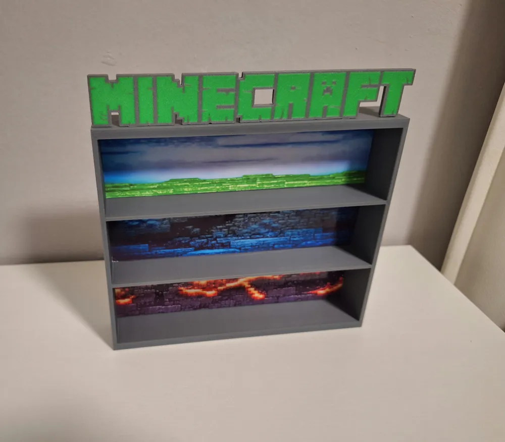 Minecraft Kinder Joy Display Shelf - Free 3D Print Model - MakerWorld
