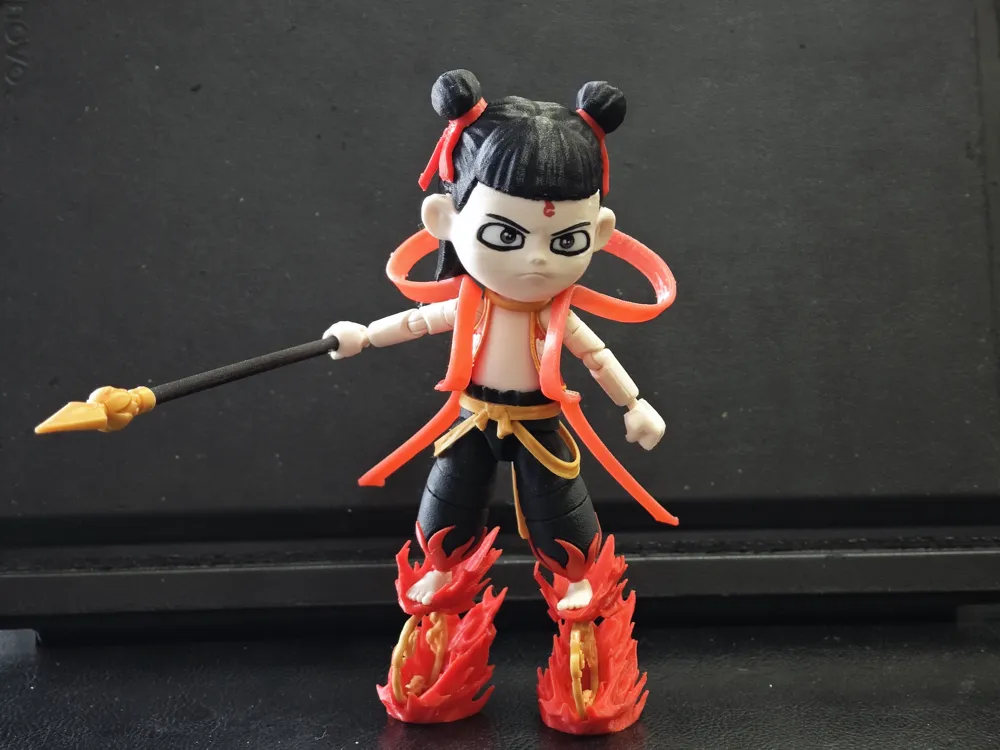Nezha Articulated Action Figure - Free 3D Print Model - MakerWorld