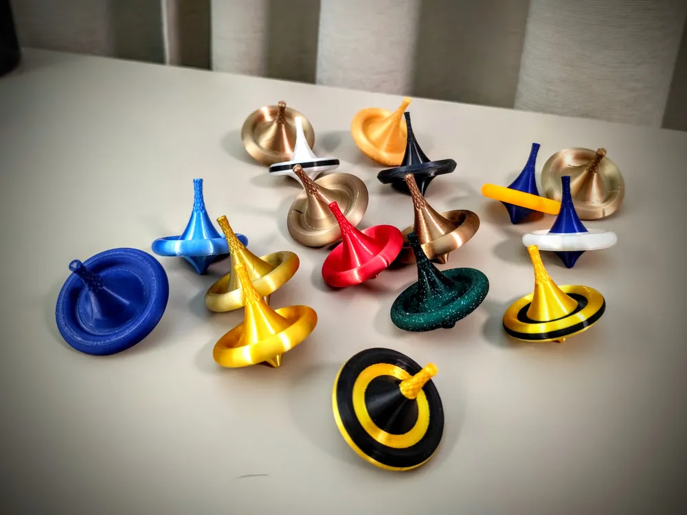 Long spinning top - Gyro fidget spinner - NO GLUE - Free 3D Print Model ...