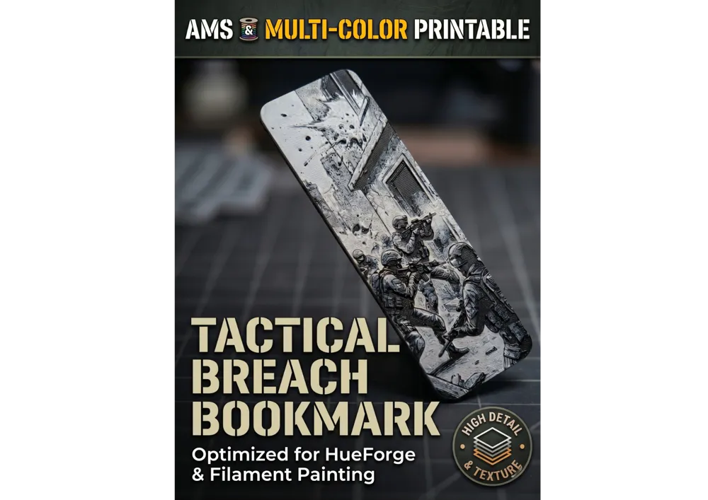 Tactical Combat Bookmark - Free 3D Print Model - MakerWorld