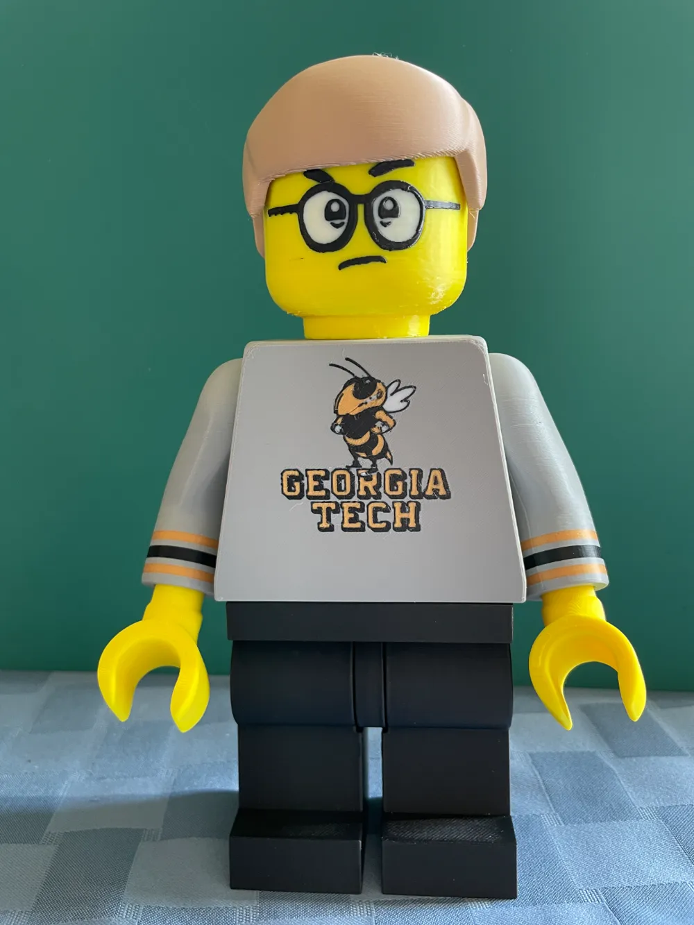 Georgia Tech Fan Big Brick Figure (6:1) - Free 3D Print Model - MakerWorld