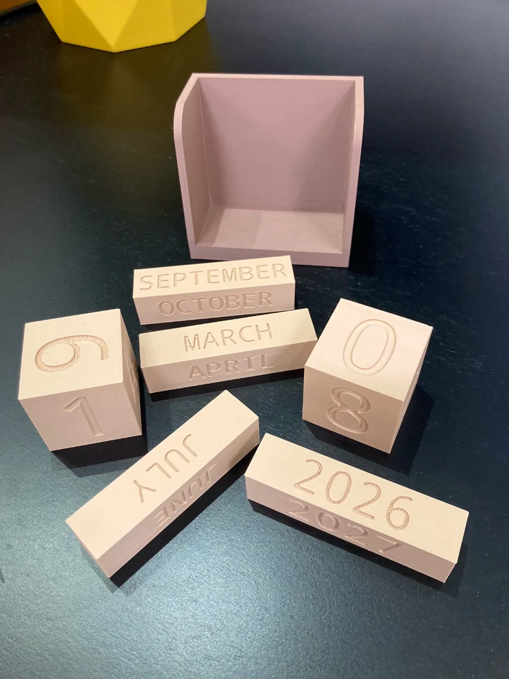 Desk Calendar cubes with date, month and year by FreddoFrog - MakerWorld