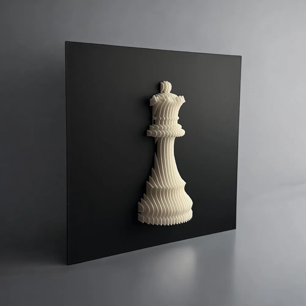Chess Queen Layered Sculpture by TreeD-prints MakerWorld: Download Free ...