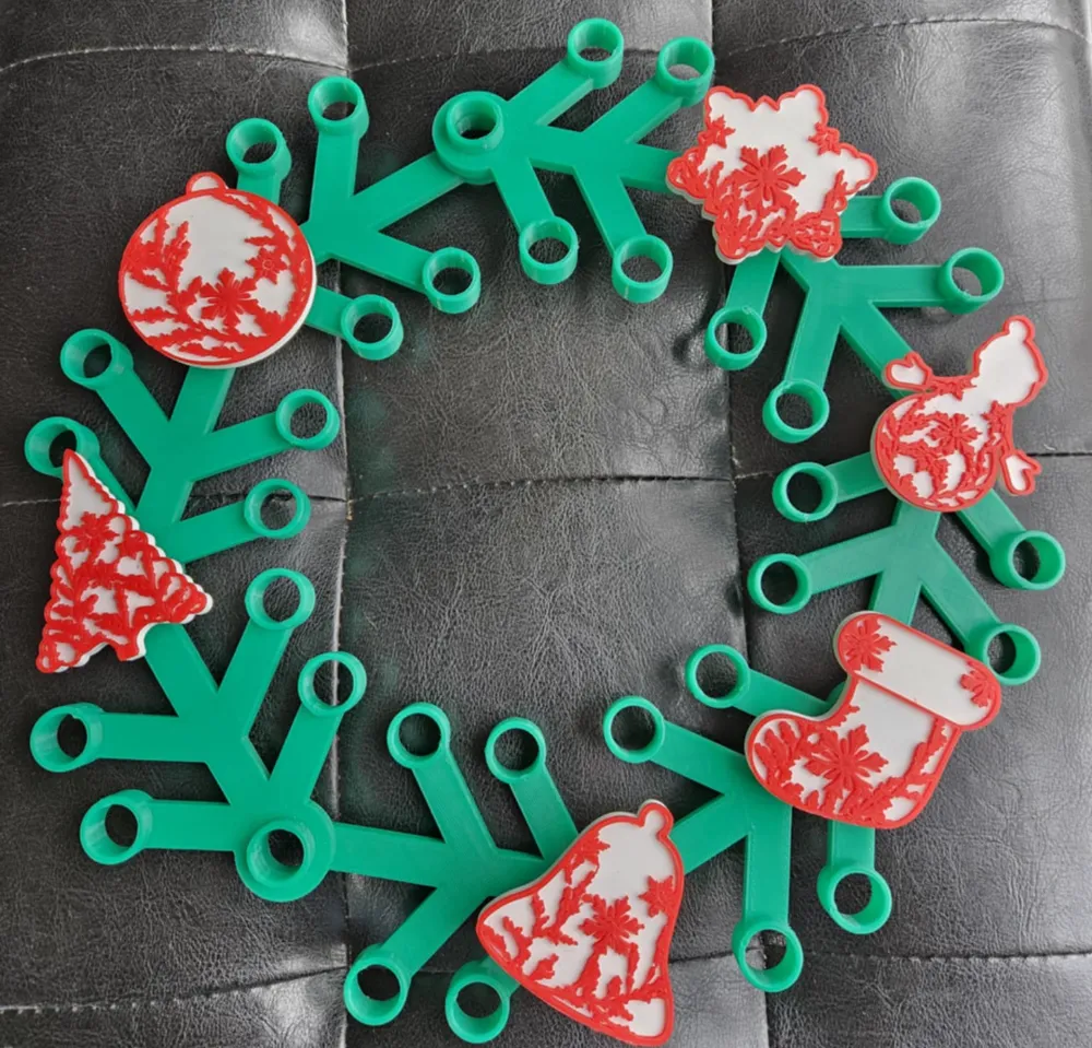 Brick Wreath Christmas Decorations by LordVojelDort - MakerWorld