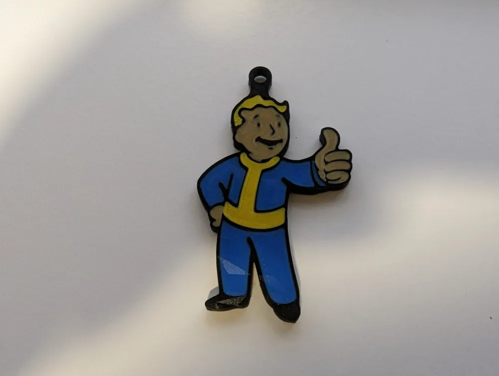Vault Boy (Fallout) multicolor keychain Remixed by Alex.M - MakerWorld