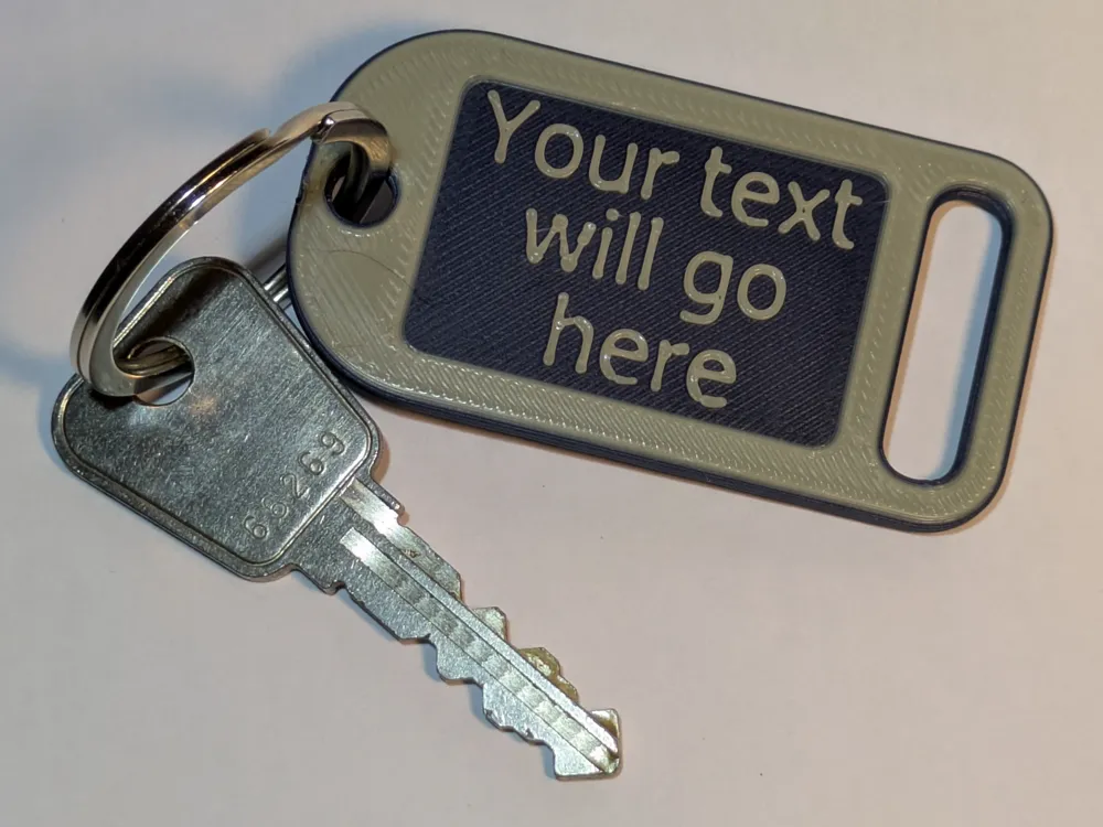 Text Keyring (set your text in Bambu Studio) by Steve Bickle MakerWorld ...