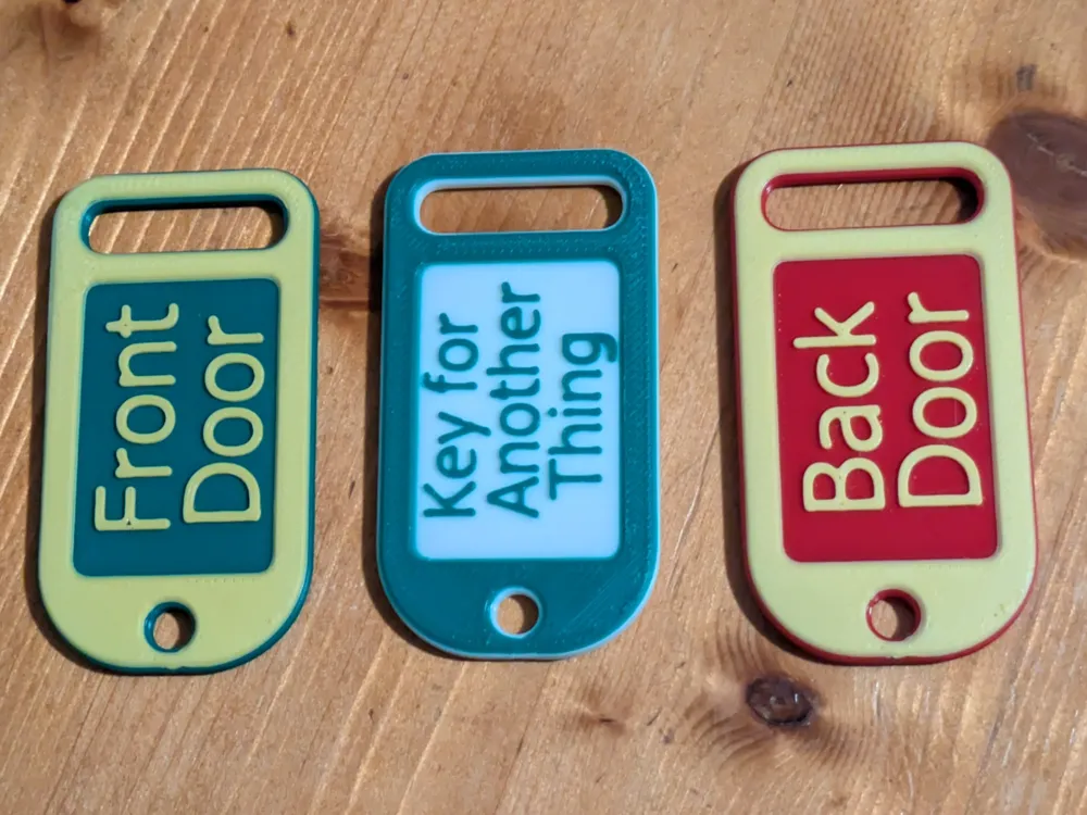 Text Keyring (set your text in Bambu Studio) by Steve Bickle MakerWorld ...