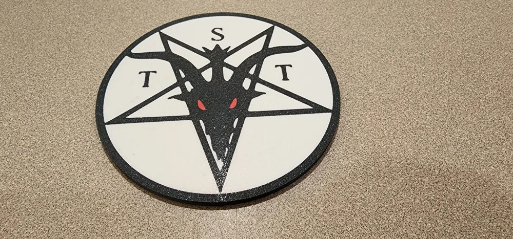 The Satanic Temple Coaster / Wall Art by precision_printcraft - MakerWorld