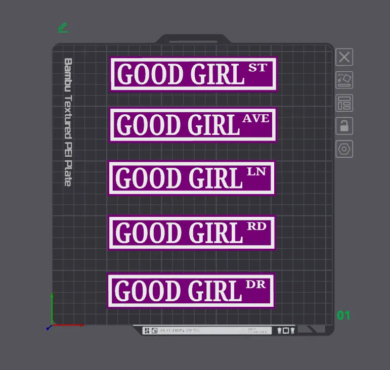 Bookshelf Sign - Good Girl (Mult. Options) by TheForbiddenNerd - MakerWorld