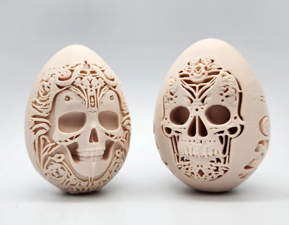 2 Carved Skull Eggs by Triple G Workshop MakerWorld: Download Free 3D ...