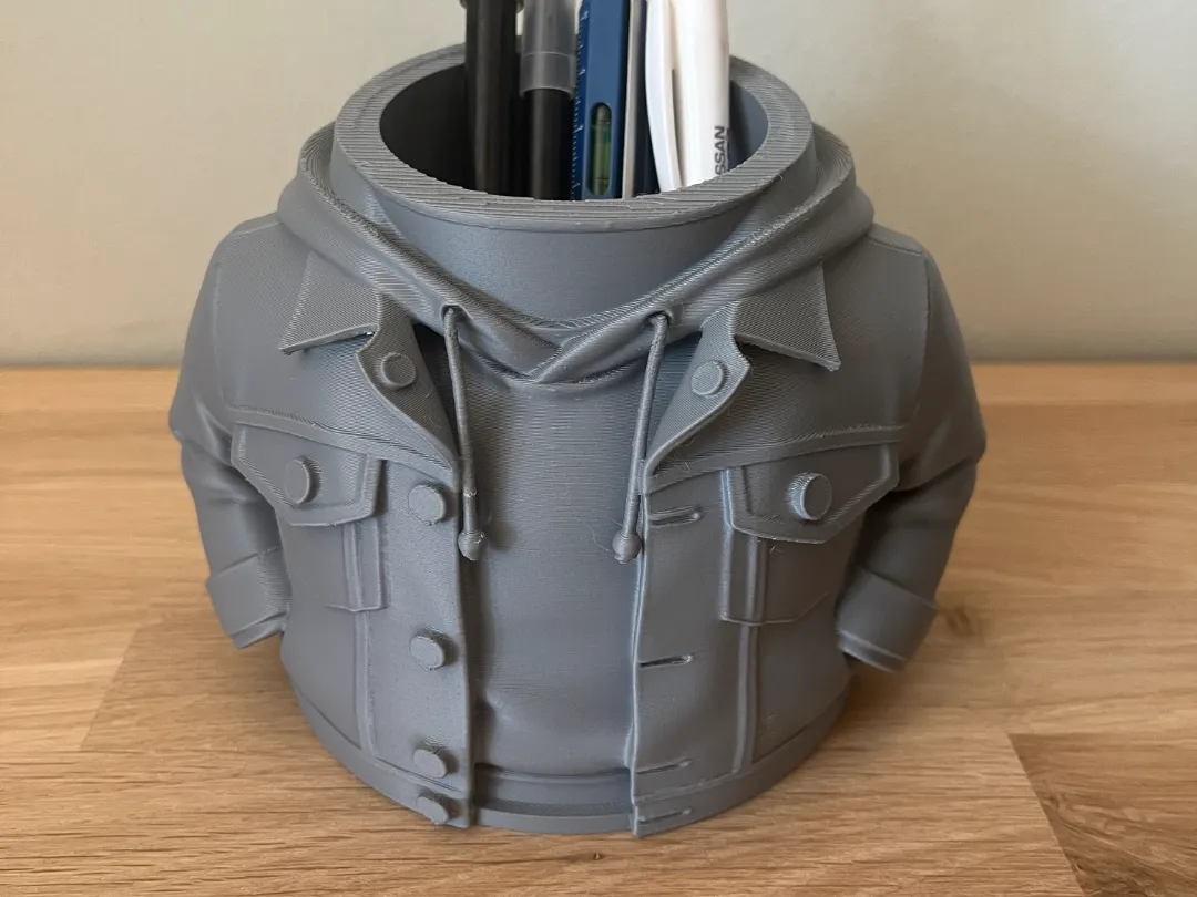 Casual Pen Holder / Desk organizer - Jeans jacket - Free 3D Print Model ...