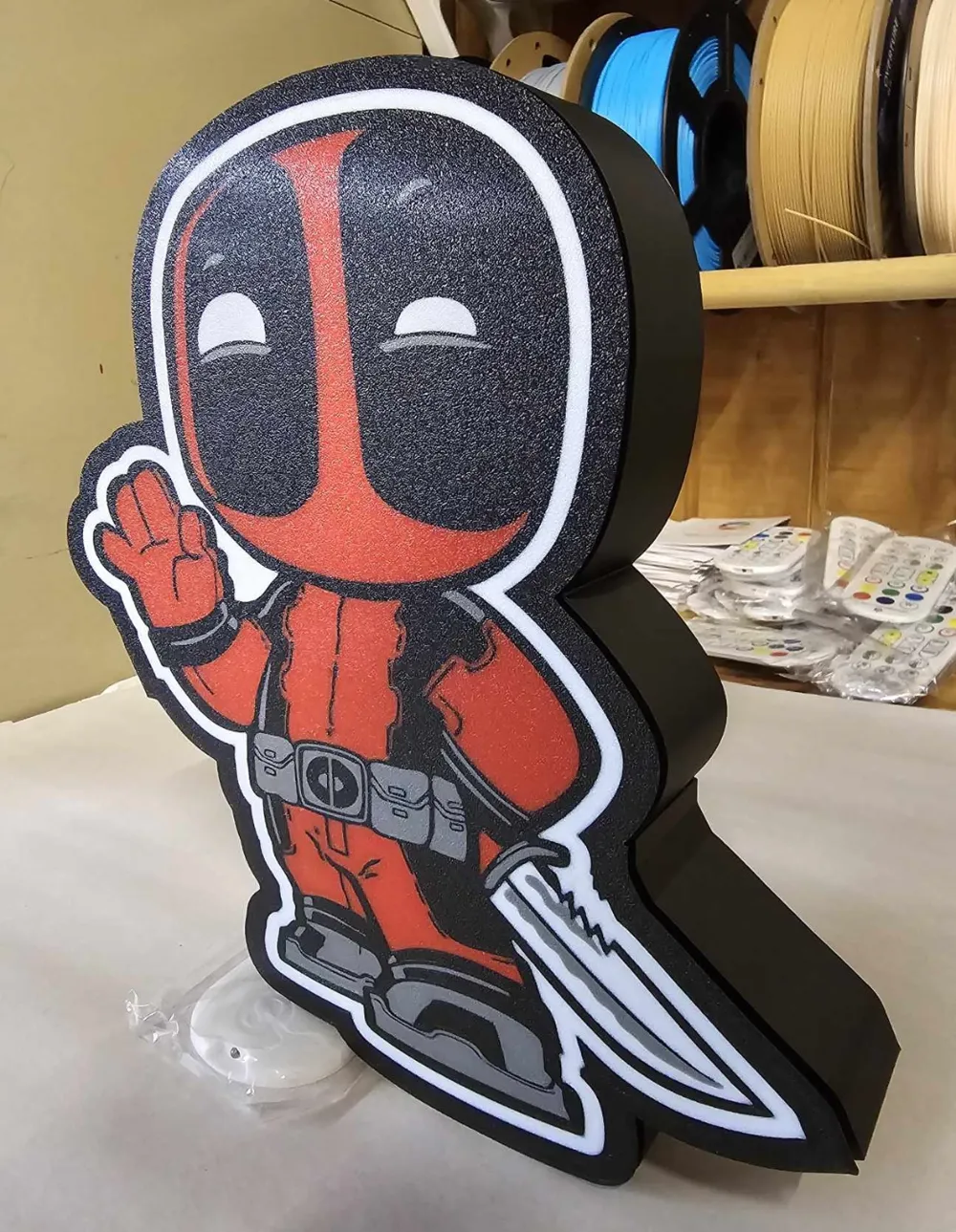 Baby Deadpool Lightbox by Nik - MakerWorld