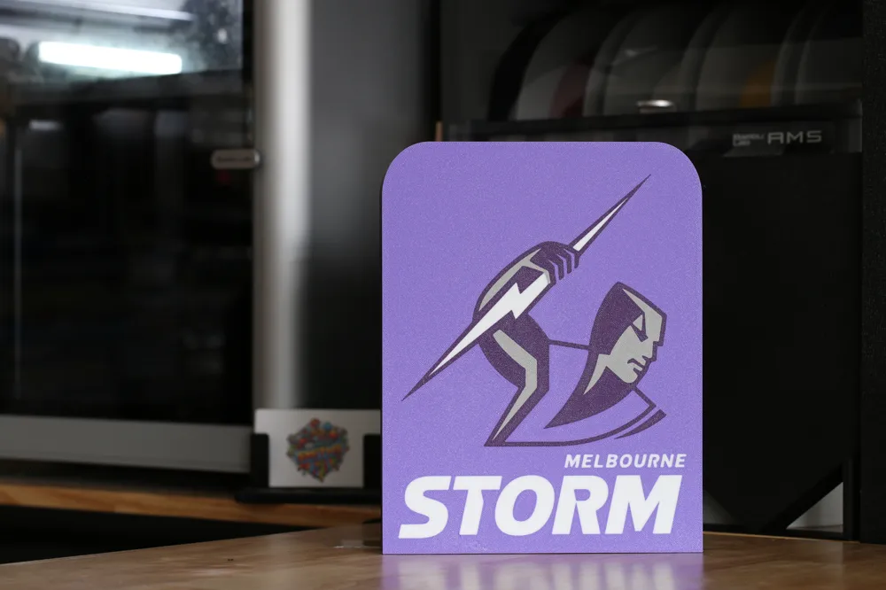 NRL Rugby Melbourne Storm LED Light Box - New Logo - Free 3D Print ...