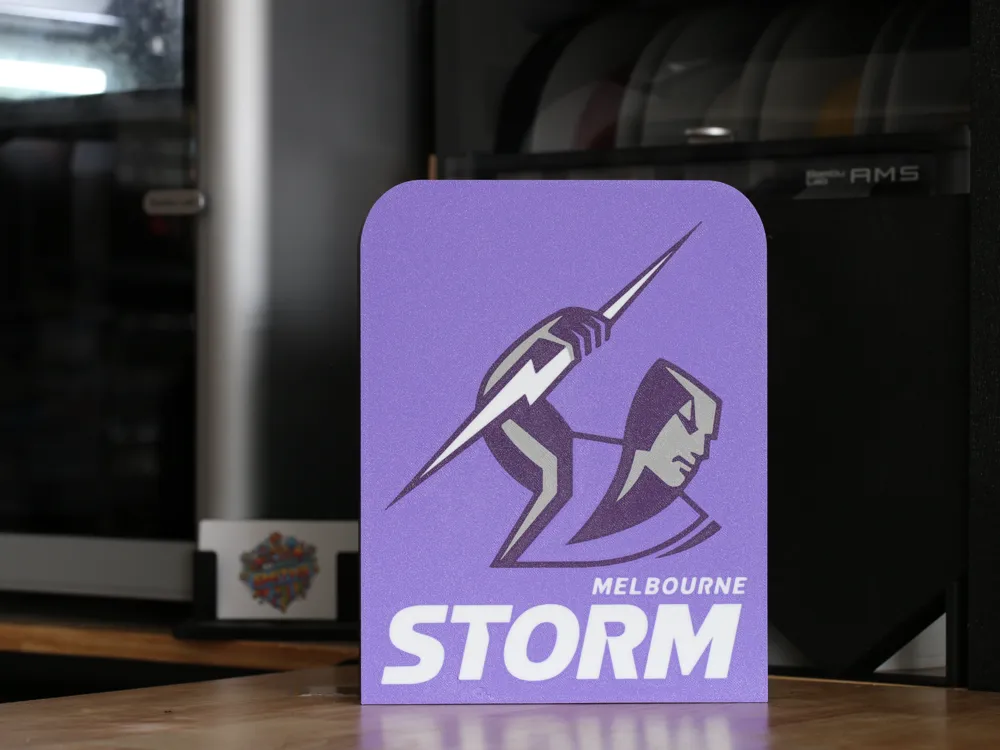 NRL Rugby Melbourne Storm LED Light Box - New Logo by The 3D Print ...