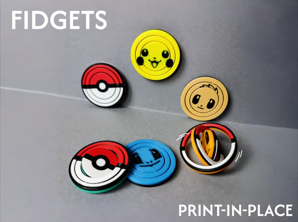 Fidgets Pokemons by lalou3D MakerWorld: Download Free 3D Models