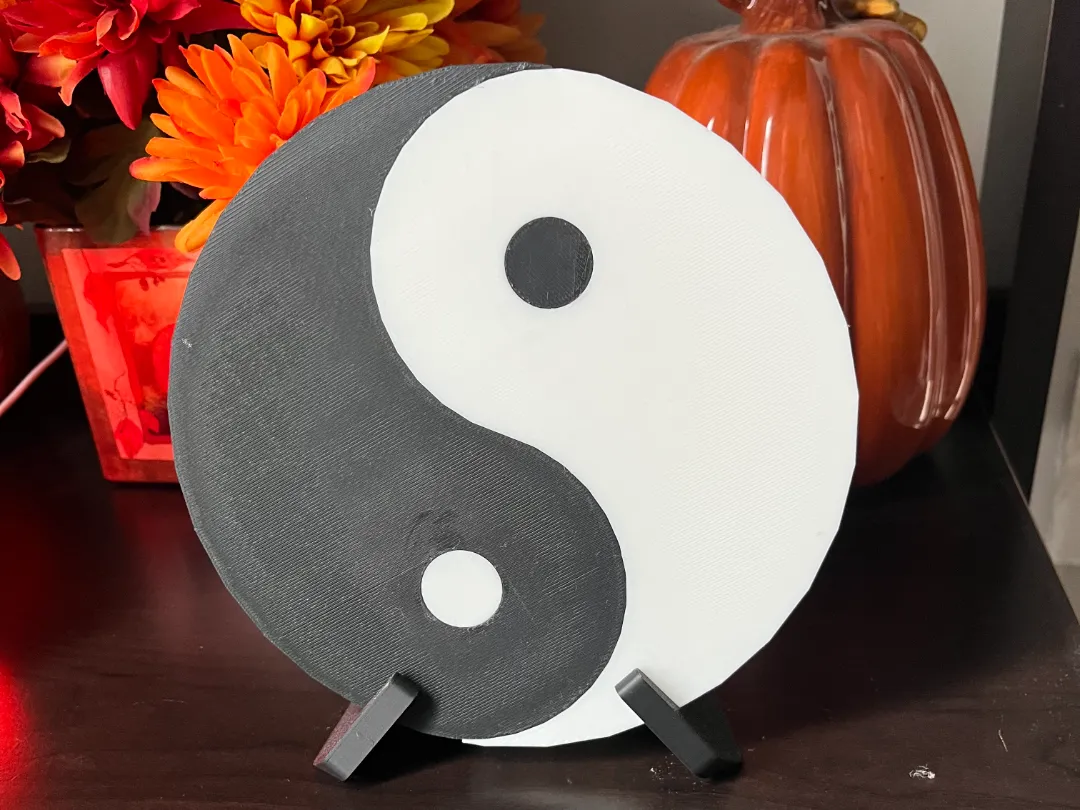 YIN YANG PLAQUE AND STAND NO AMS by D-Train 3d MakerWorld: Download ...