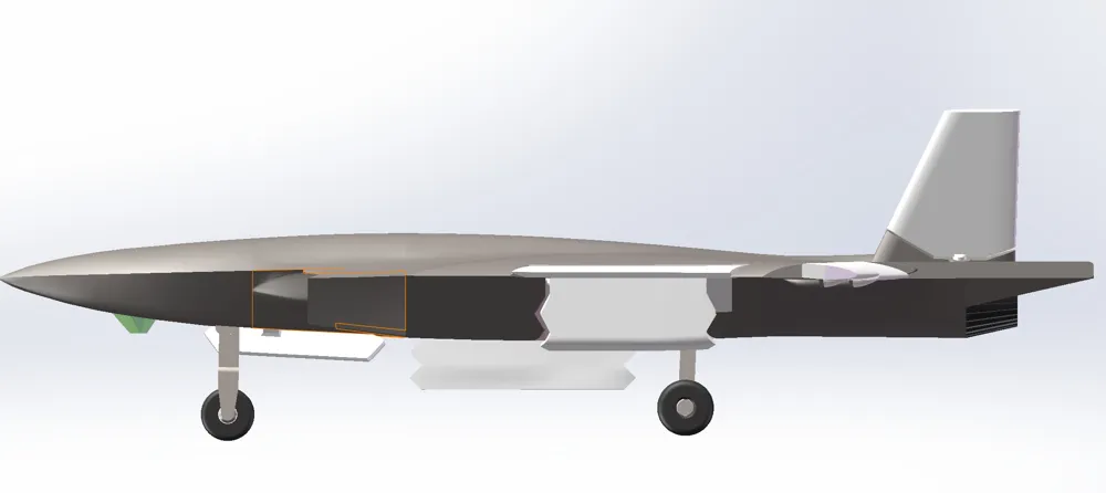 Feihong FH97A UAV J20S unmanned wingman, with retractable landing gear ...