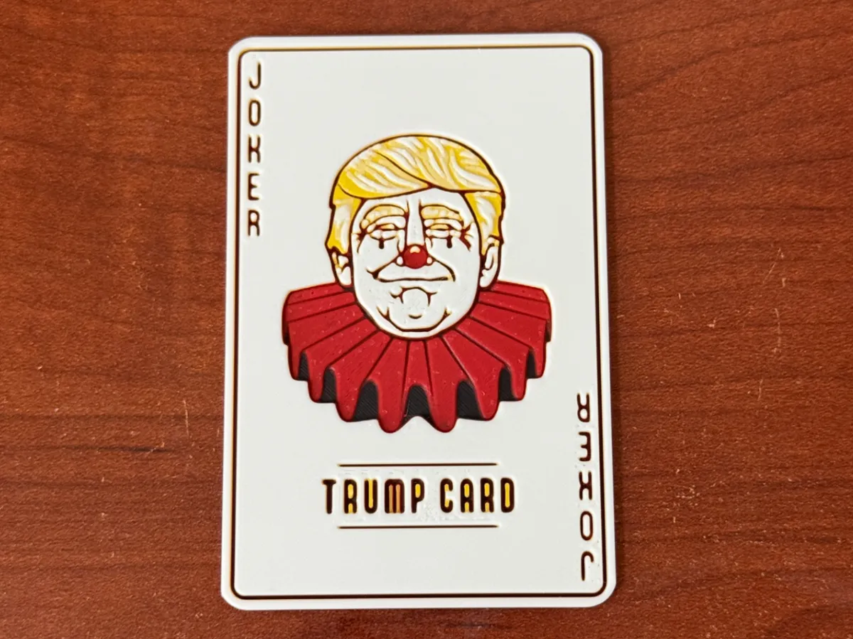 Donald Trump Card Joker - Free 3D Print Model - MakerWorld