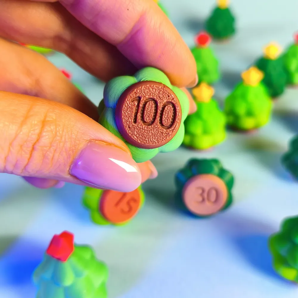 100 Christmas Trees Challenge Game + PDF! - Free 3D Print Model ...