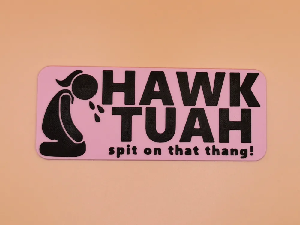 HAWK TUAH - Spit On That Thang 3D Sign by Zurlingo-3D - MakerWorld