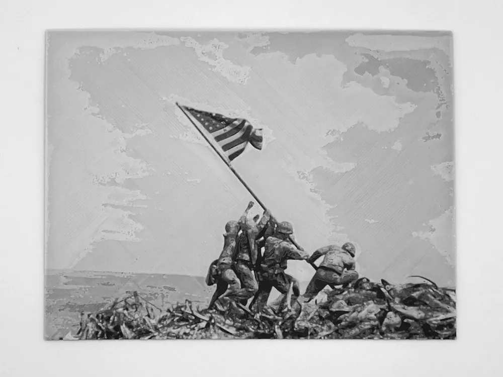 Hueforge Raising the Flag on Iwo Jima by oggy - MakerWorld