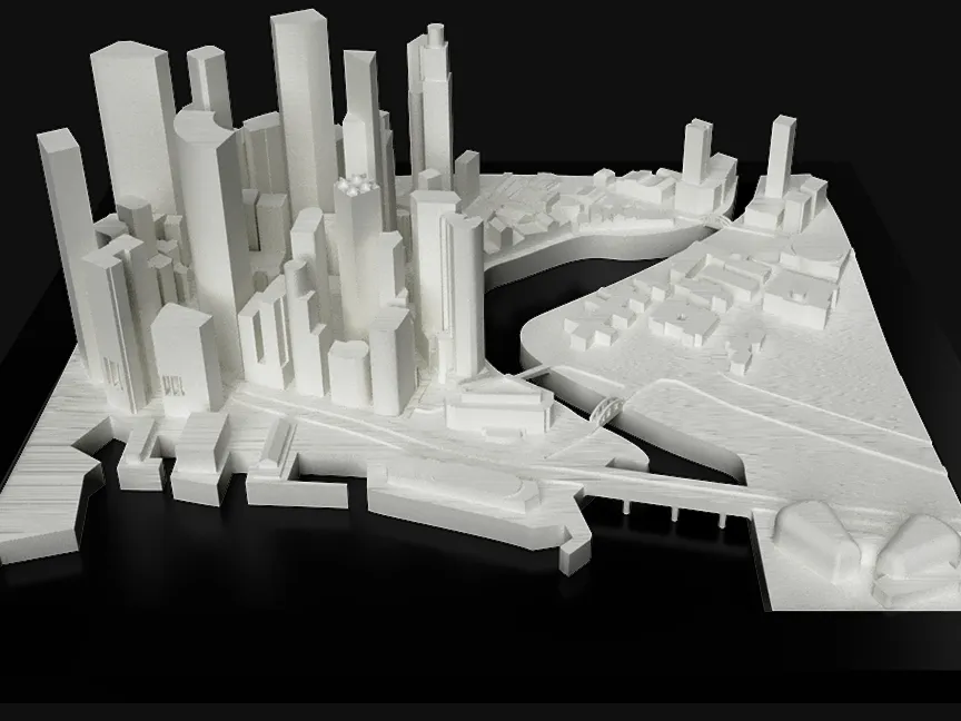 SINGAPORE 3D CITY FRAME SQUARE PICTURE by thomaspaglieraniMakerWorld ...