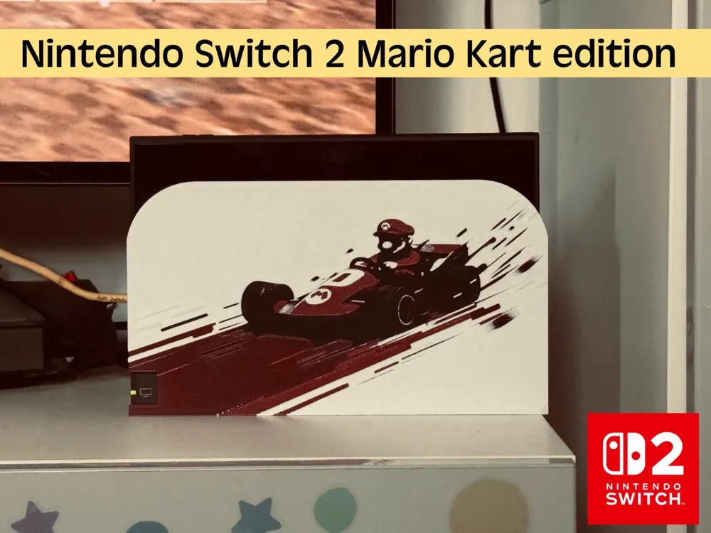 Mario Kart Front Cover for Nintendo Switch 2 - Free 3D Print Model ...