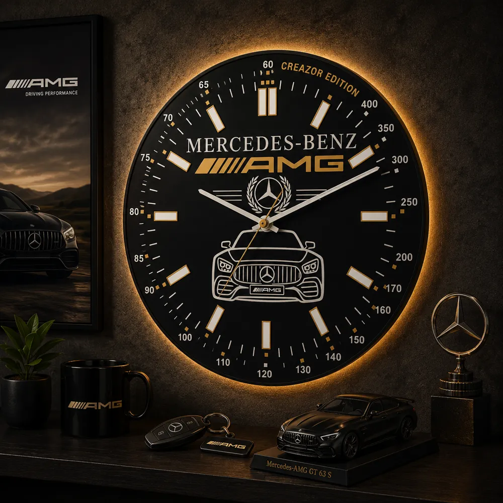 Modular Wall Clock – Mercedes-AMG - Free 3D Print Model - MakerWorld