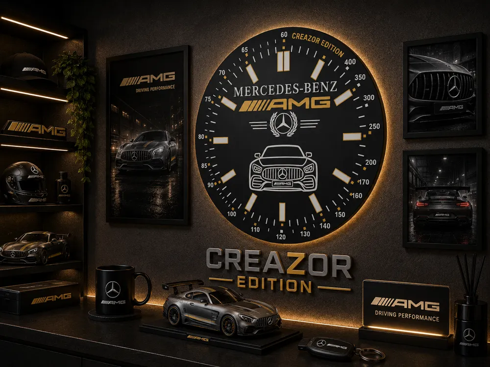 Modular Wall Clock – Mercedes-AMG - Free 3D Print Model - MakerWorld