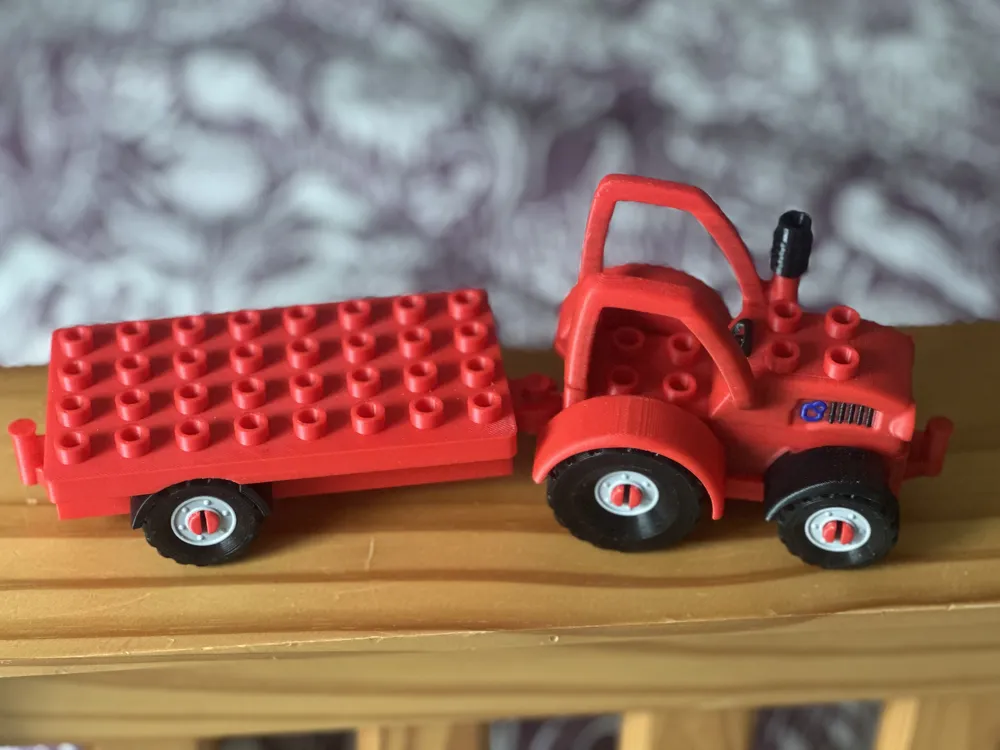 Trailer for Duplo Compatible Tractor by Paul B MakerWorld: Download ...