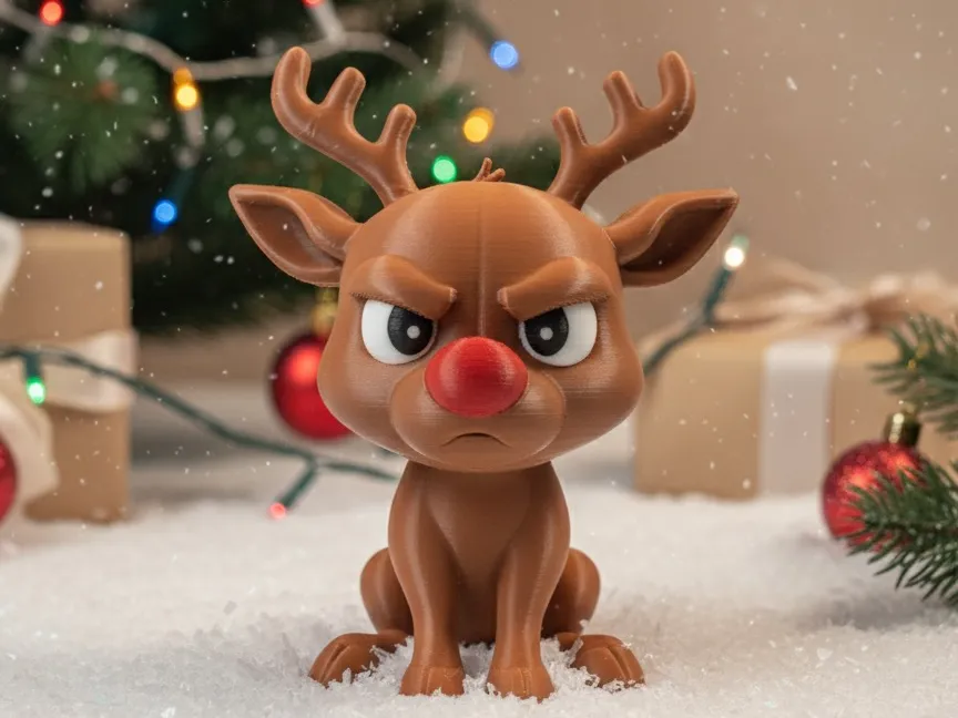 Grumpy Rudolph Reindeer – Christmas Cancelled - Free 3D Print Model ...