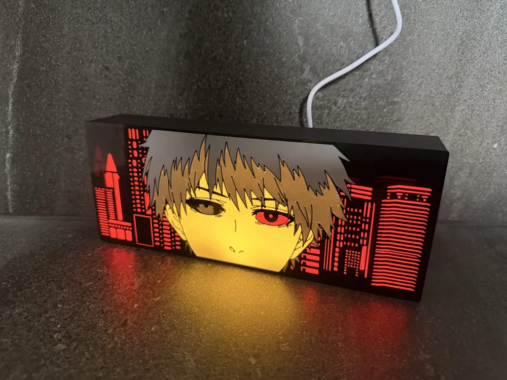 Anime Tokyo Ghoul Light Box Ken Kaneki - Free 3D Print Model - MakerWorld