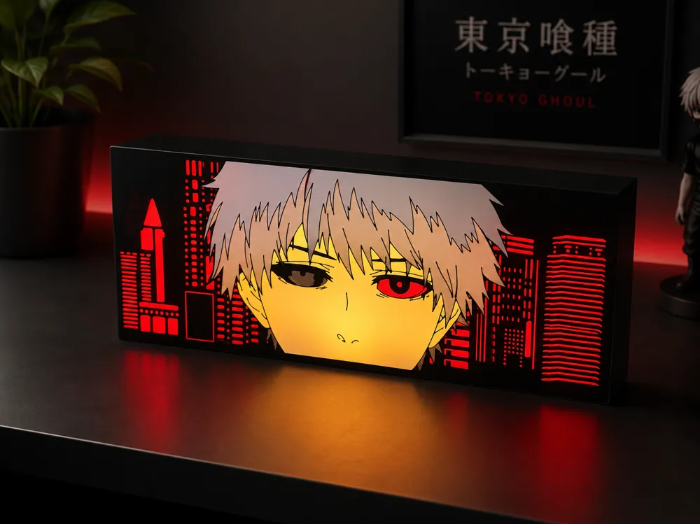 Anime Tokyo Ghoul Light Box Ken Kaneki - Free 3D Print Model - MakerWorld