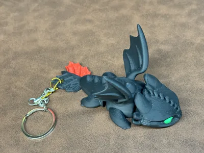 Toothless-Night Fury (Keychain) by ๖M๖ MakerWorld: Download Free 3D Models