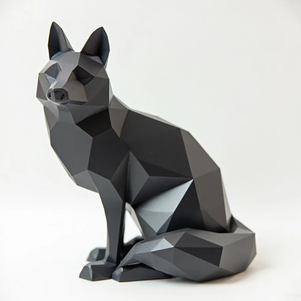 Ultra Low Poly Geometric Fox Sculpture v2 - Free 3D Print Model ...