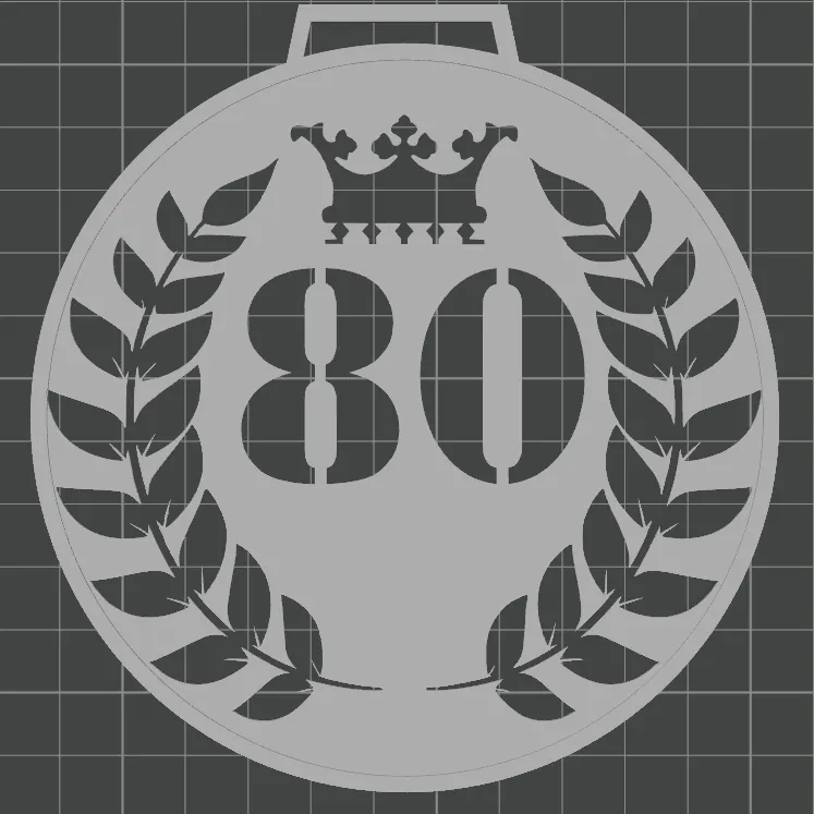 80th Birthday Medal - CUSTOMIZABLE Remixed by Diego Scaloni MakerWorld ...