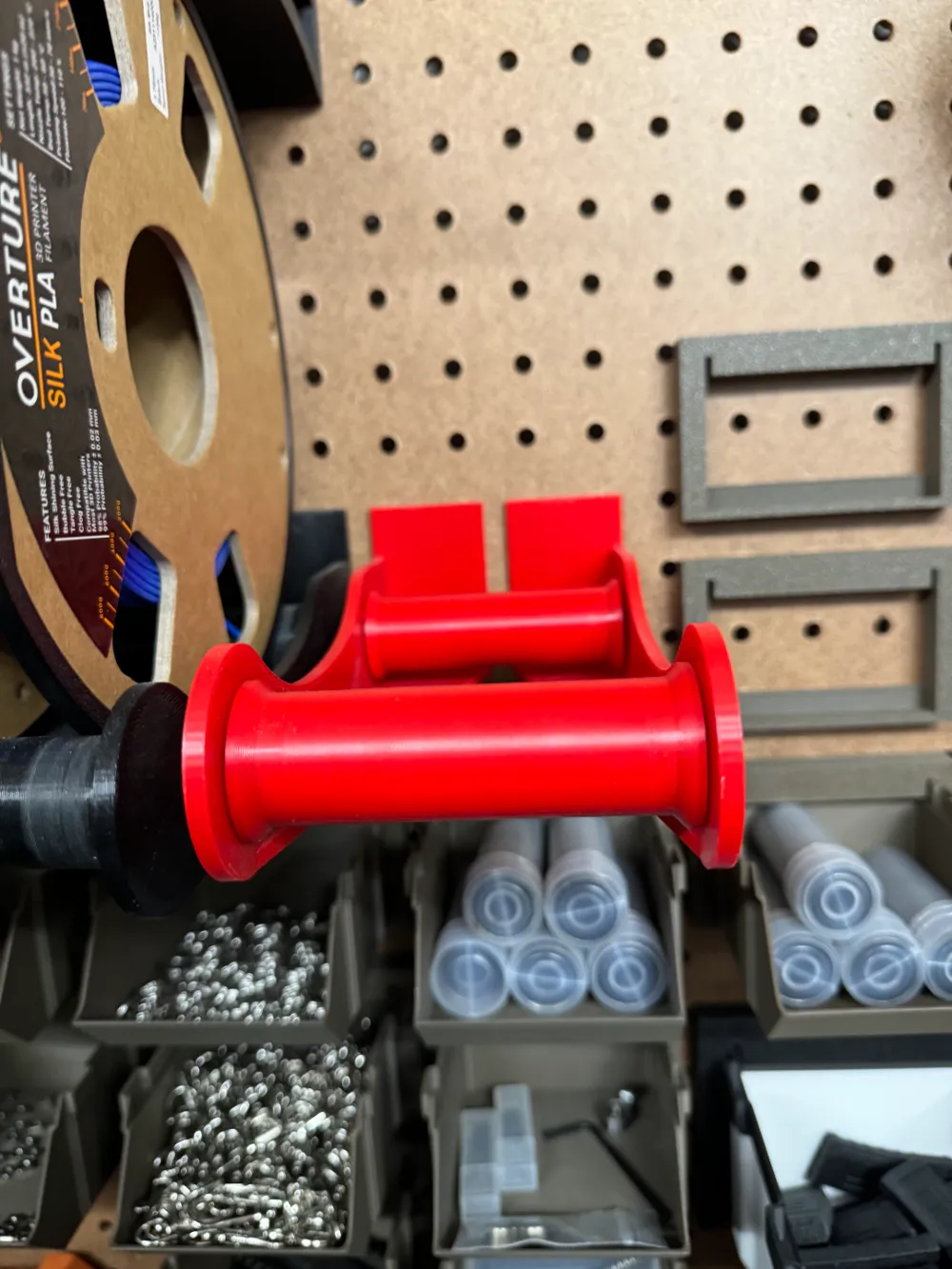 Filament Spool Roller for Pegboard by 321 Designs - MakerWorld