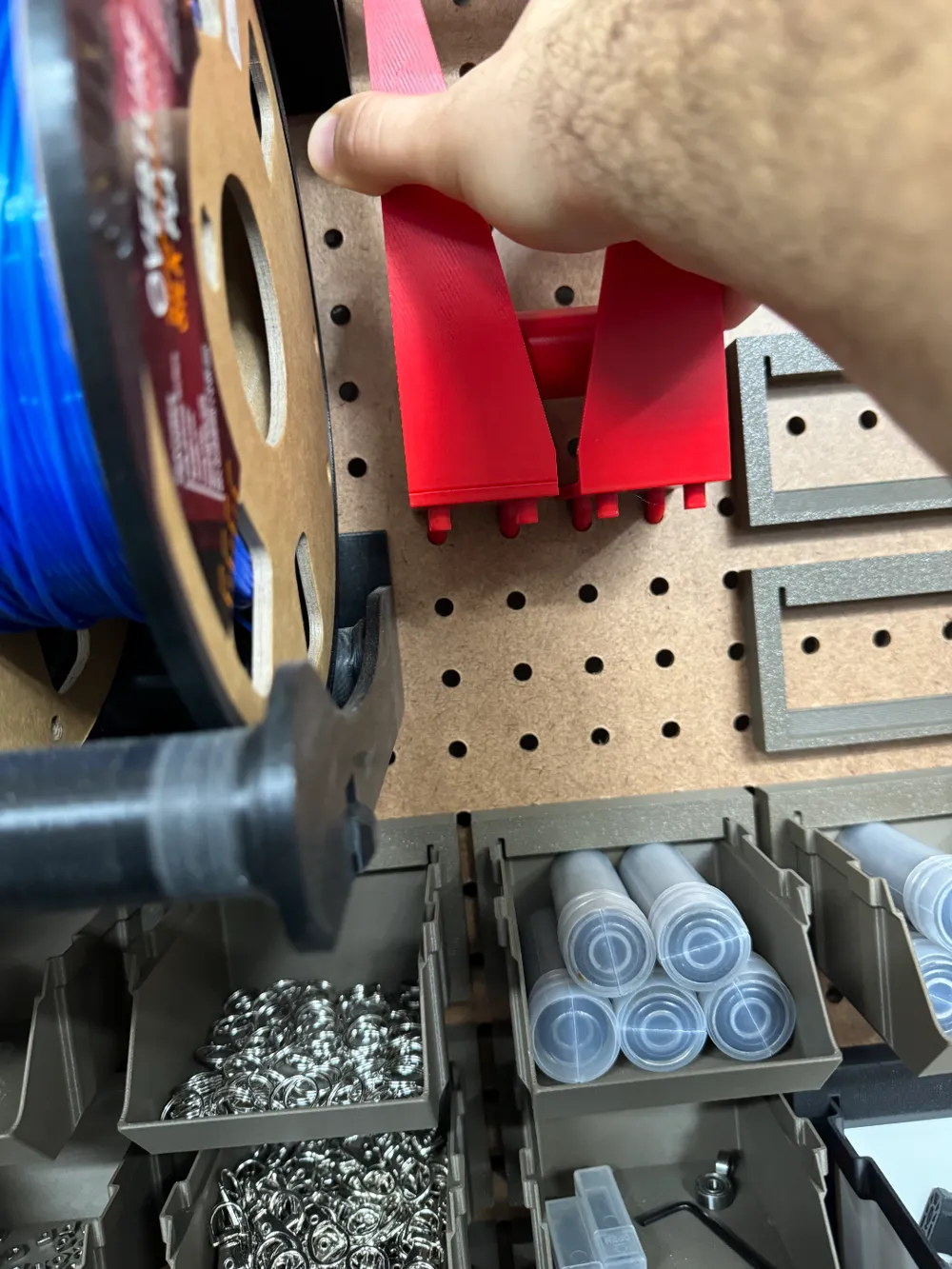 Filament Spool Roller for Pegboard by 321 Designs - MakerWorld
