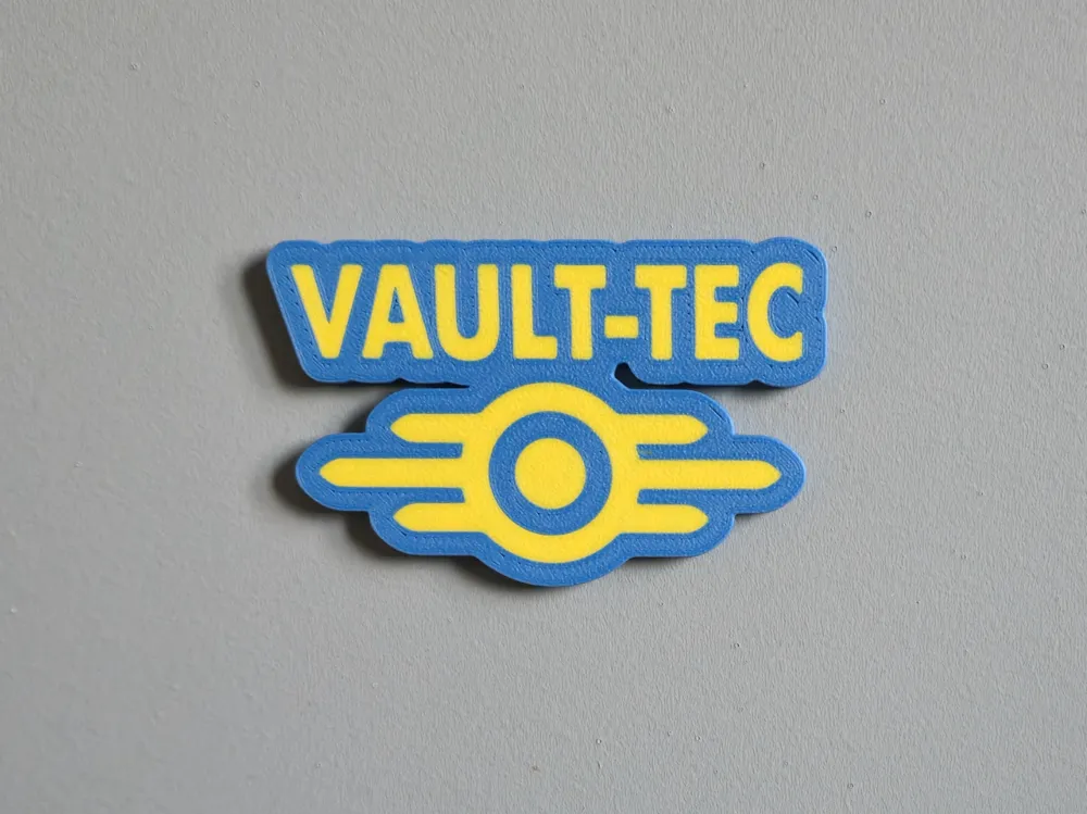 Logo Vault-Tec Fallout - Free 3D Print Model - MakerWorld